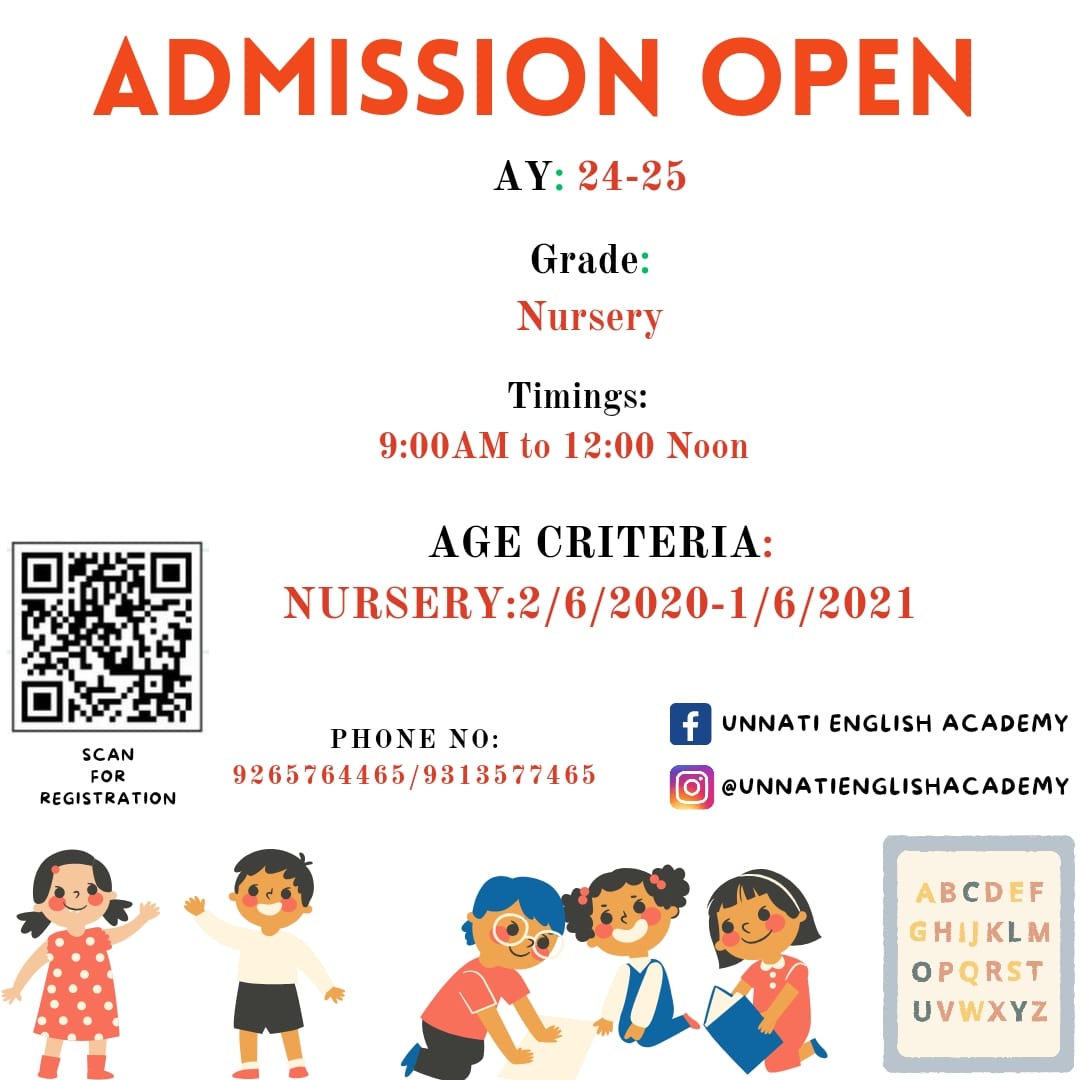 Admission Notice : Unnati English Academy